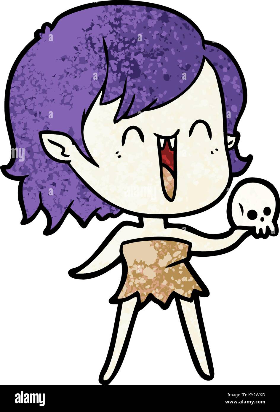 cute cartoon happy vampire girl Stock Vector Image & Art - Alamy