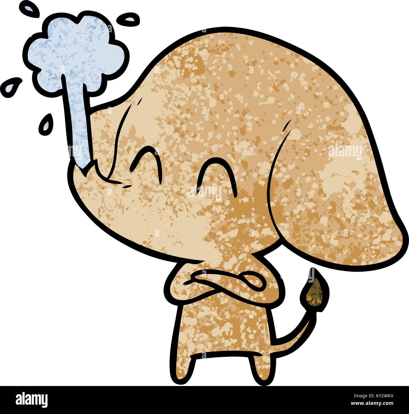cute cartoon elephant spouting water Stock Vector Image & Art - Alamy