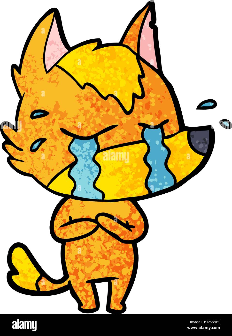 sad little fox cartoon character Stock Vector Image & Art - Alamy