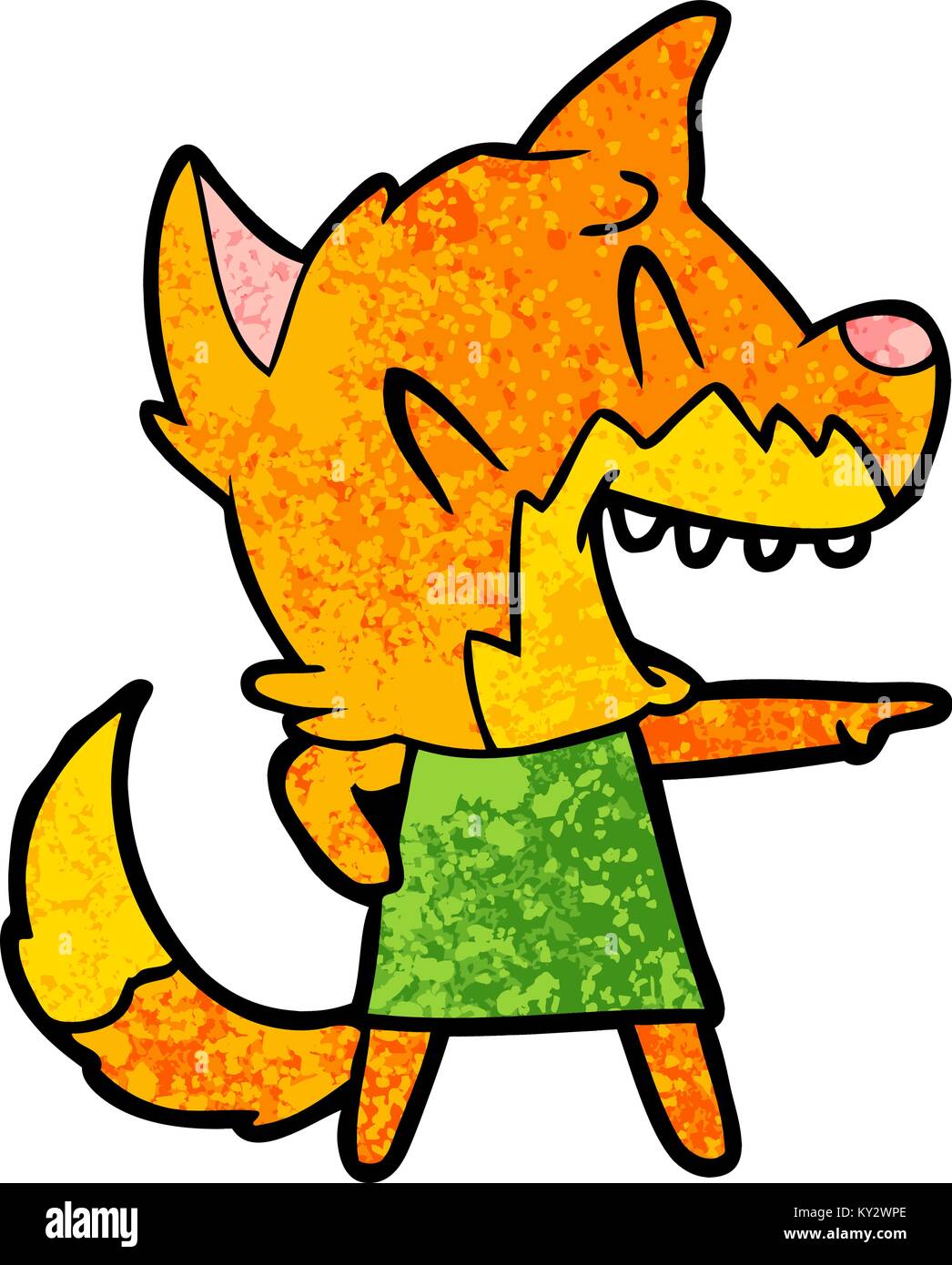 laughing fox cartoon Stock Vector Image & Art - Alamy