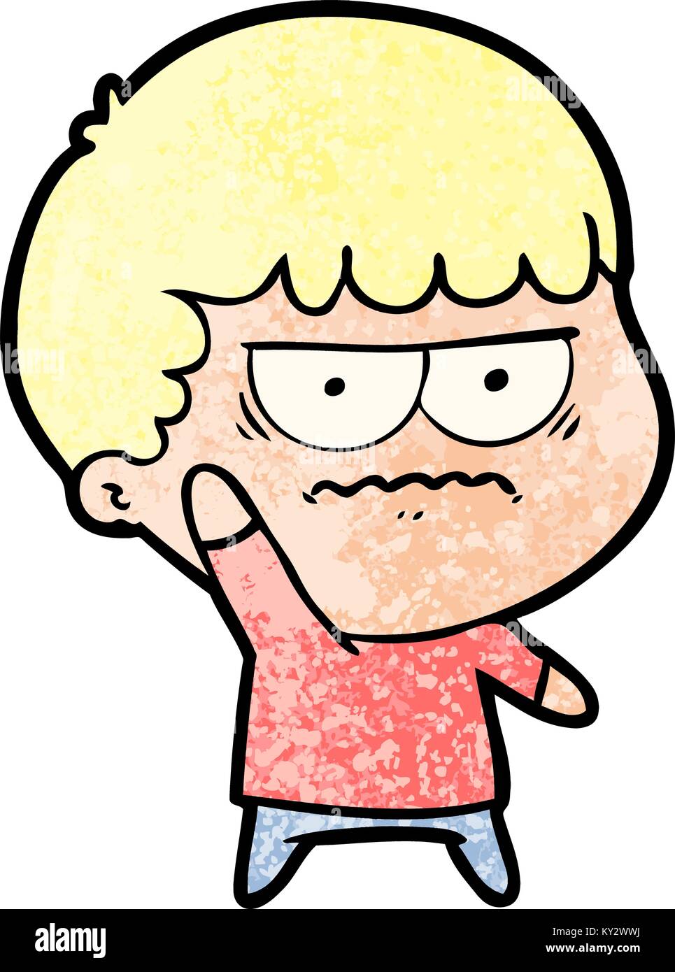 cartoon annoyed man Stock Vector Image & Art - Alamy