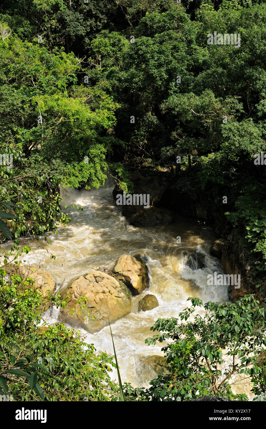 Tumultuous Nang river in Ba Be National Park, north Vietnam Stock Photo ...