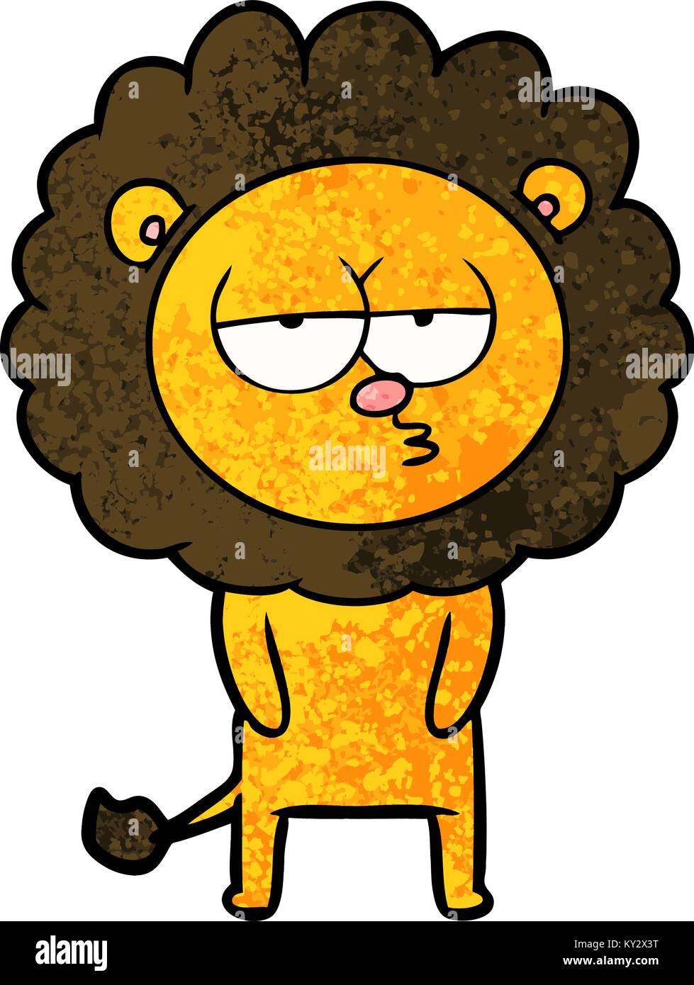 cartoon tired lion Stock Vector Image & Art - Alamy