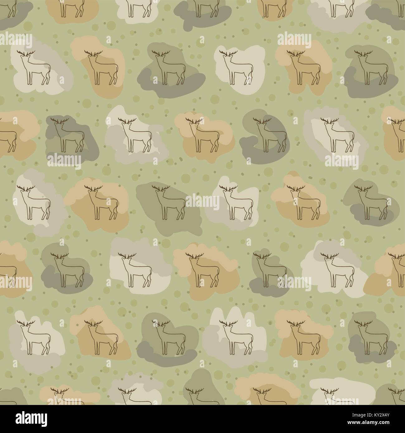 Deer abb or warp for textile. Animal in wild vector illustration design ...