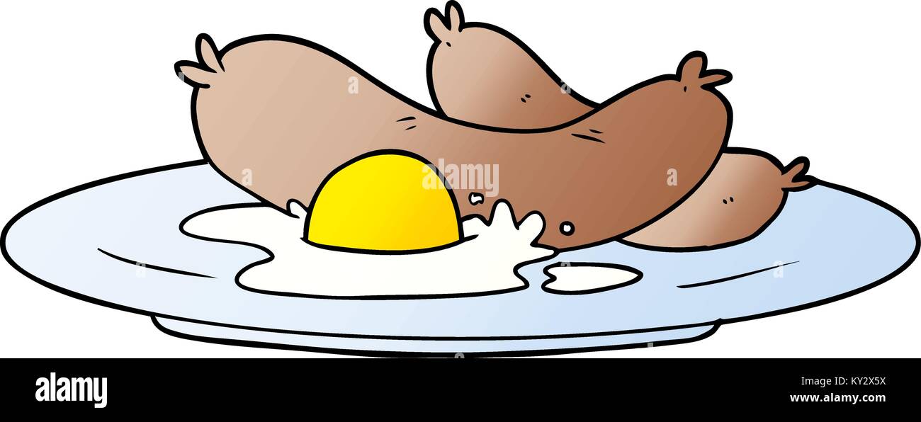 cooked breakfast cartoon Stock Vector Image & Art - Alamy