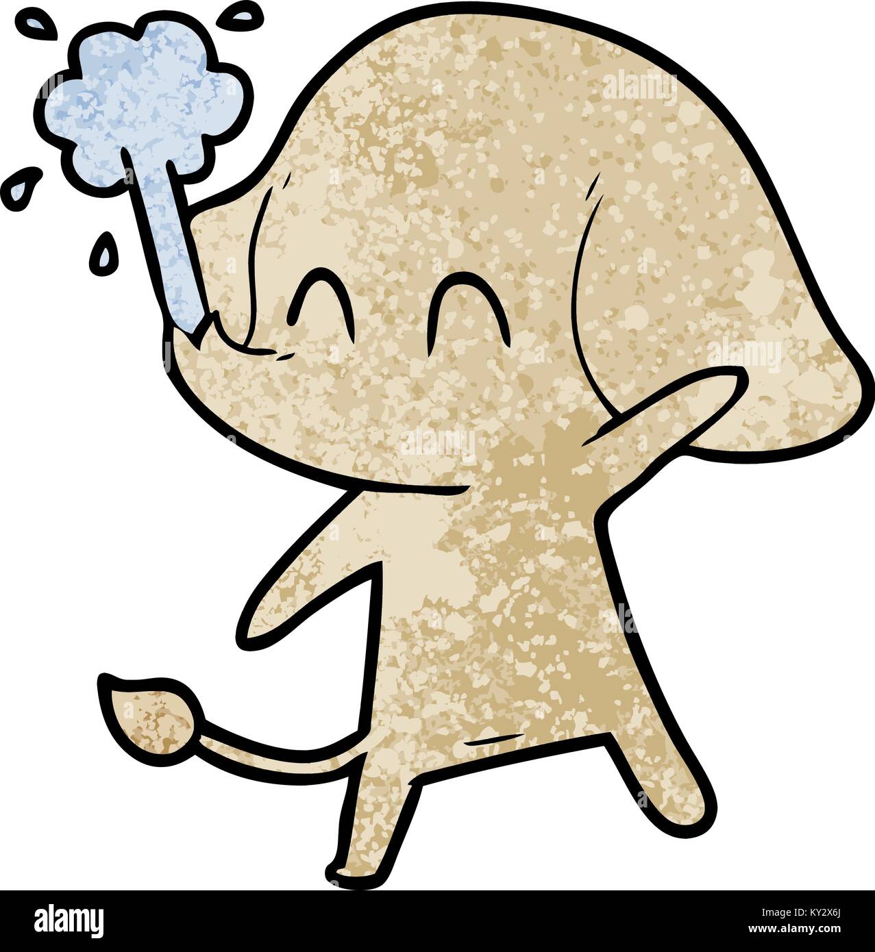 cute cartoon elephant spouting water Stock Vector Image & Art - Alamy
