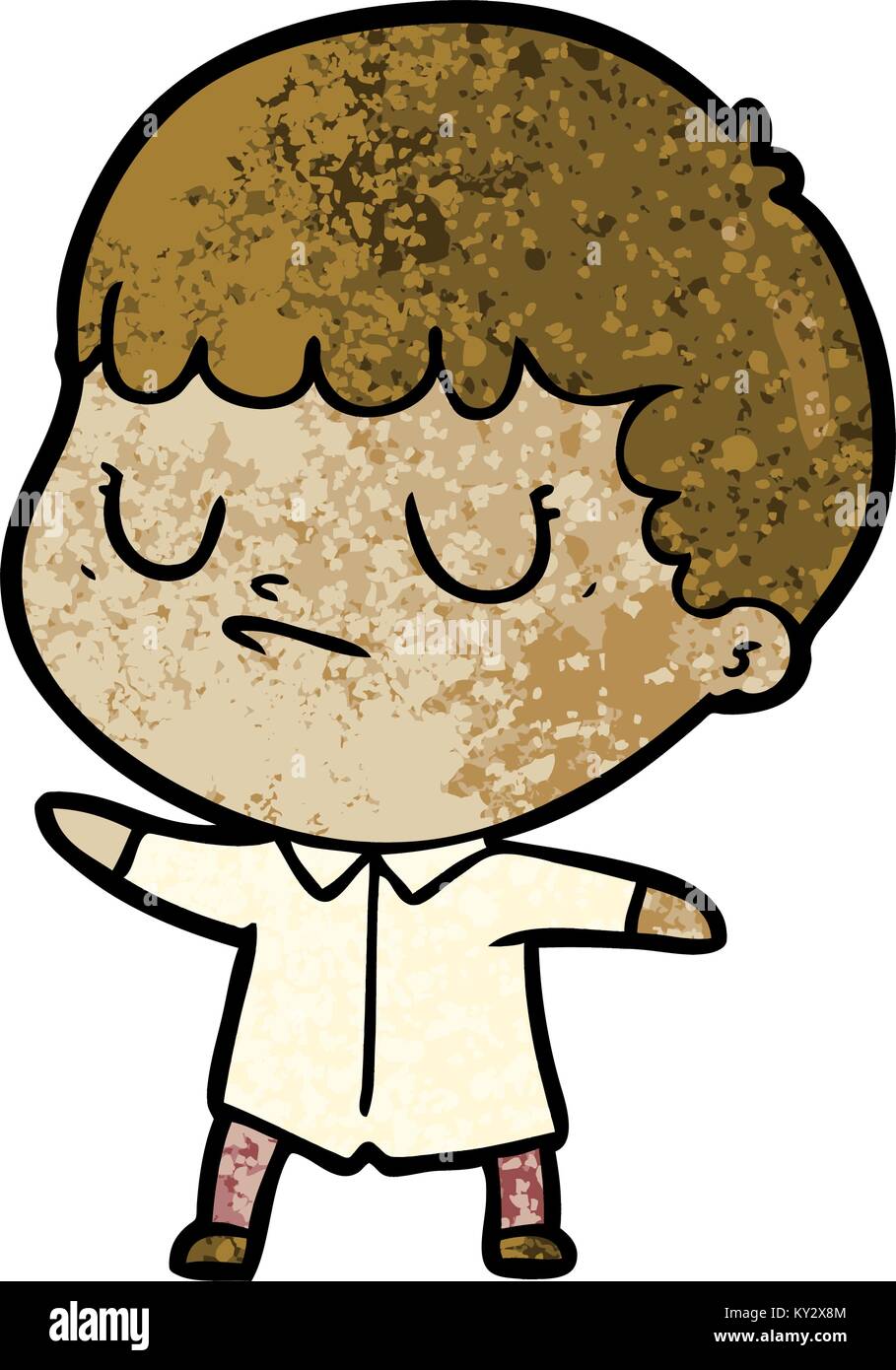 cartoon grumpy boy Stock Vector Image & Art - Alamy