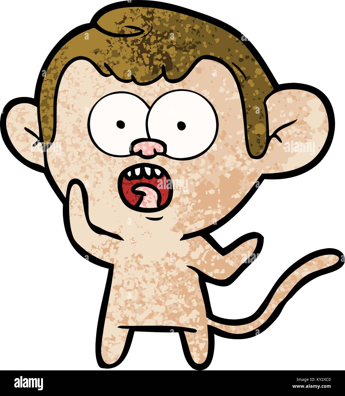 cartoon shocked monkey Stock Vector Image & Art - Alamy
