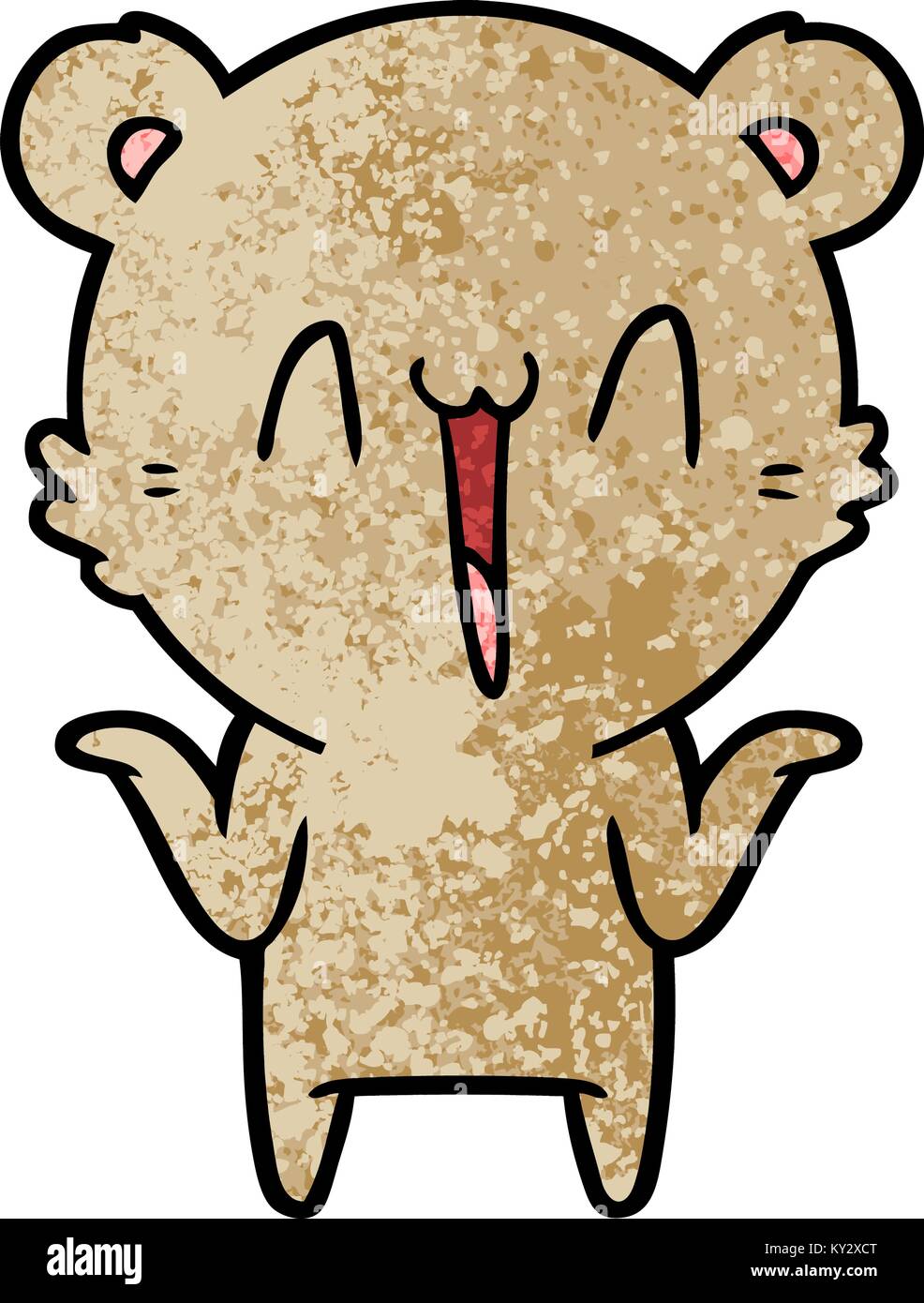 happy bear cartoon Stock Vector Image & Art - Alamy