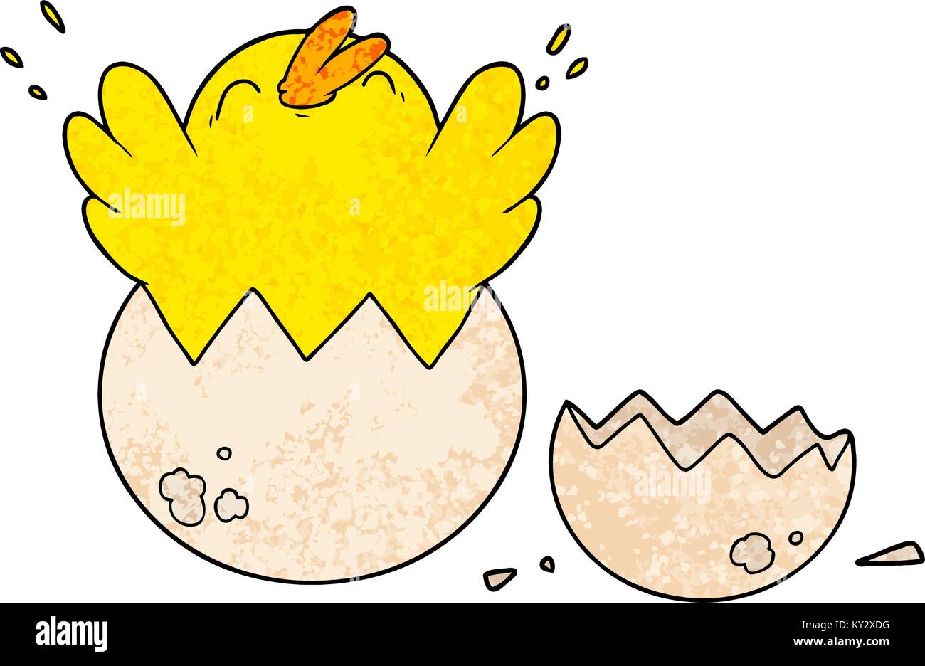 cartoon chick hatching from egg Stock Vector Image & Art - Alamy