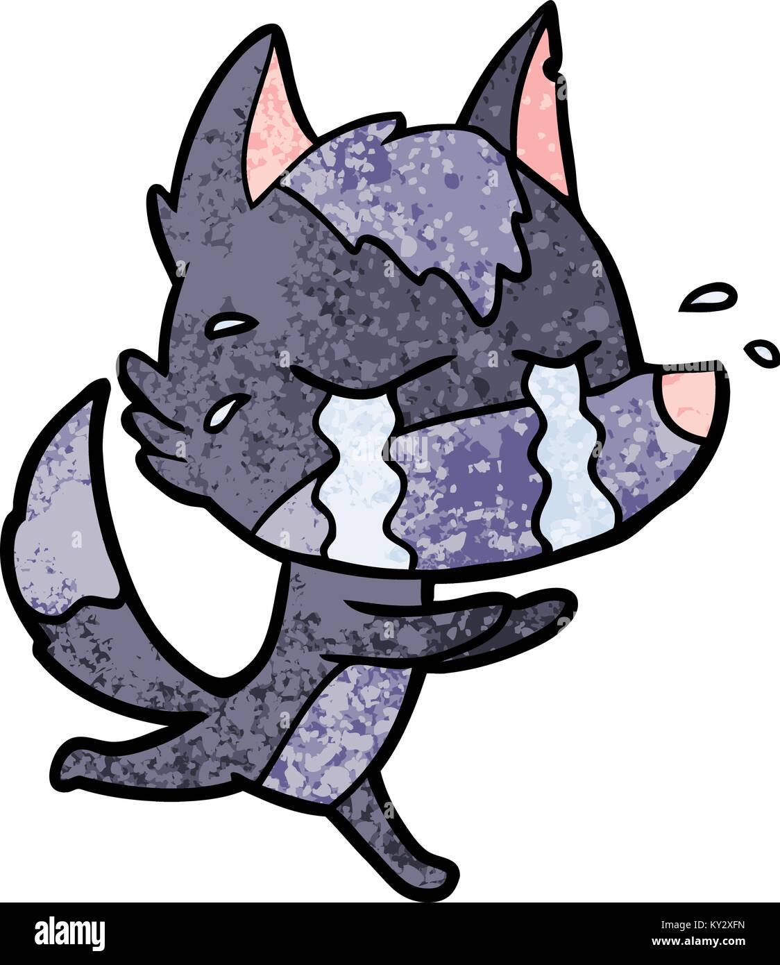 cartoon crying wolf Stock Vector Image & Art - Alamy