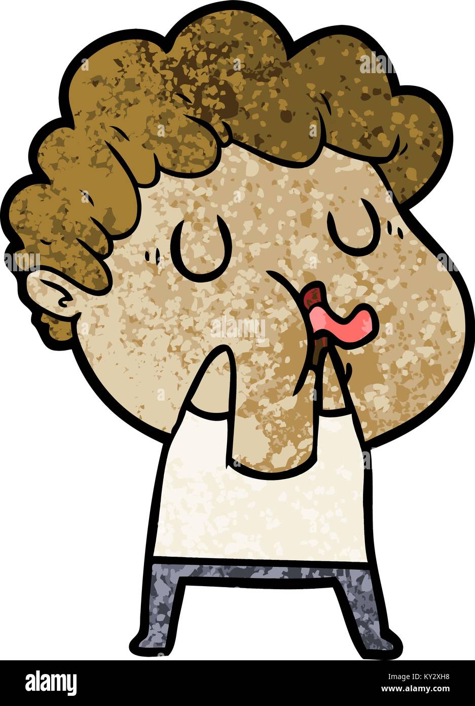cartoon man pulling face Stock Vector Image & Art - Alamy