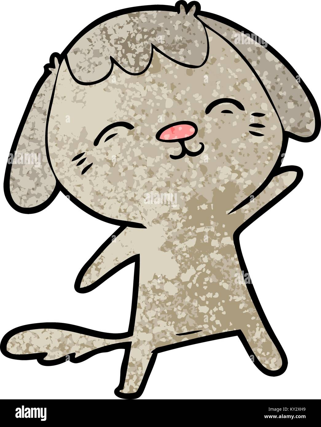 happy cartoon dog Stock Vector Image & Art - Alamy