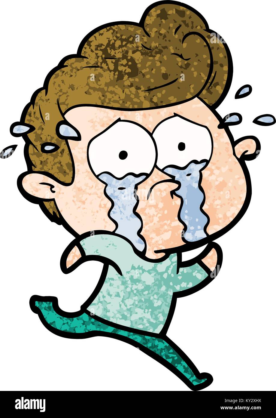 cartoon crying man running Stock Vector Image & Art - Alamy