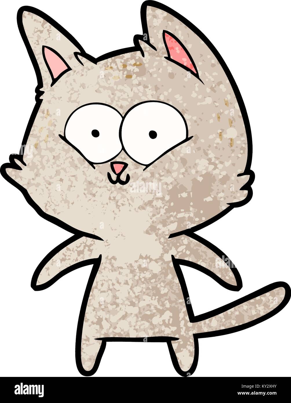 happy cartoon cat Stock Vector Image & Art - Alamy