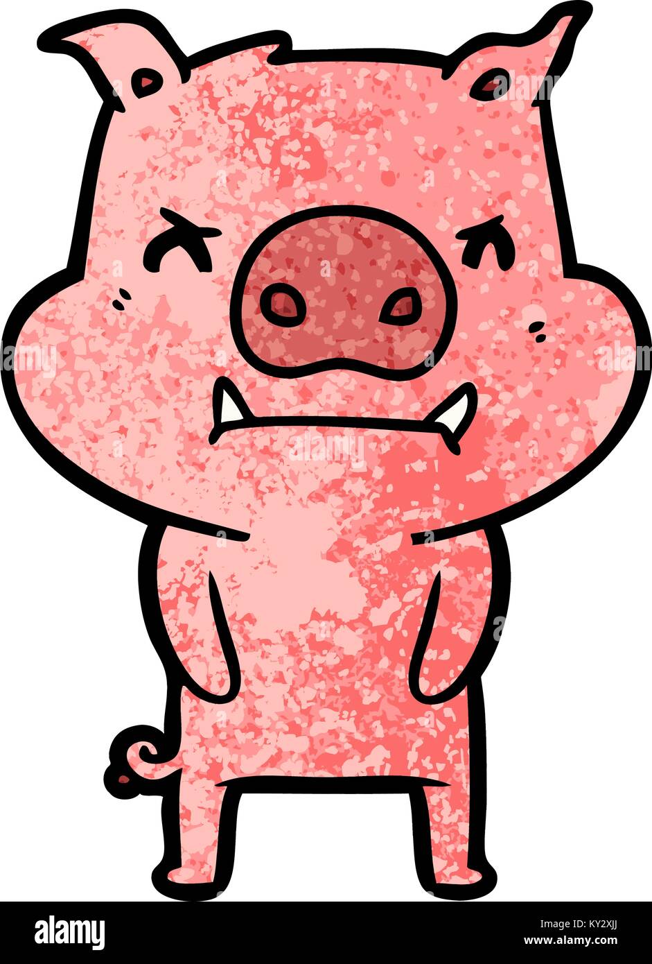 angry cartoon pig Stock Vector Image & Art - Alamy