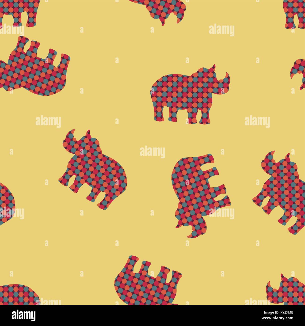Rhinoceros seamless pattern background Stock Vector Image & Art - Alamy