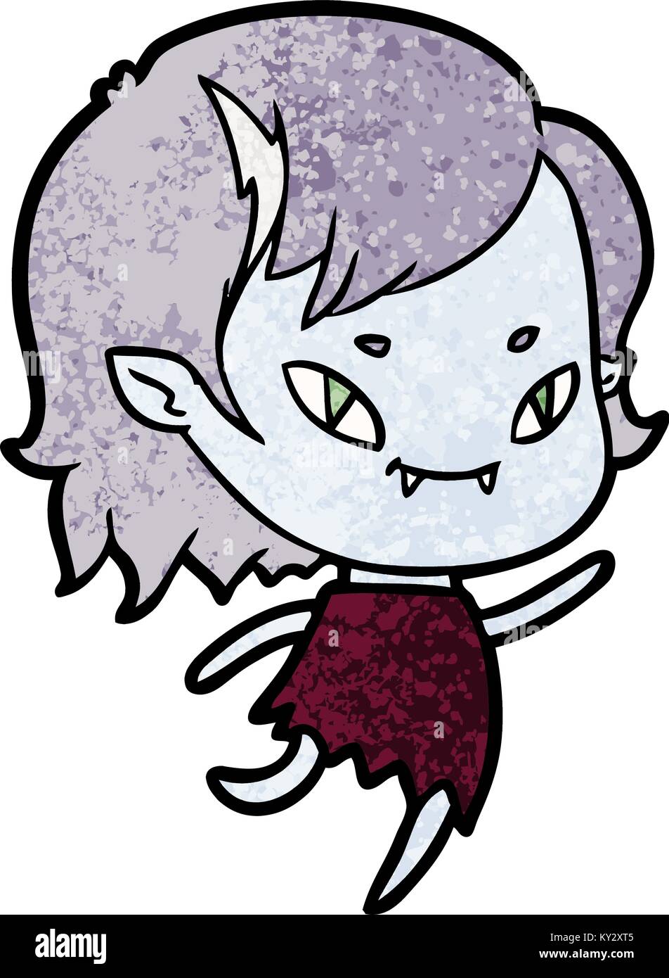 cartoon friendly vampire girl running Stock Vector Image & Art - Alamy