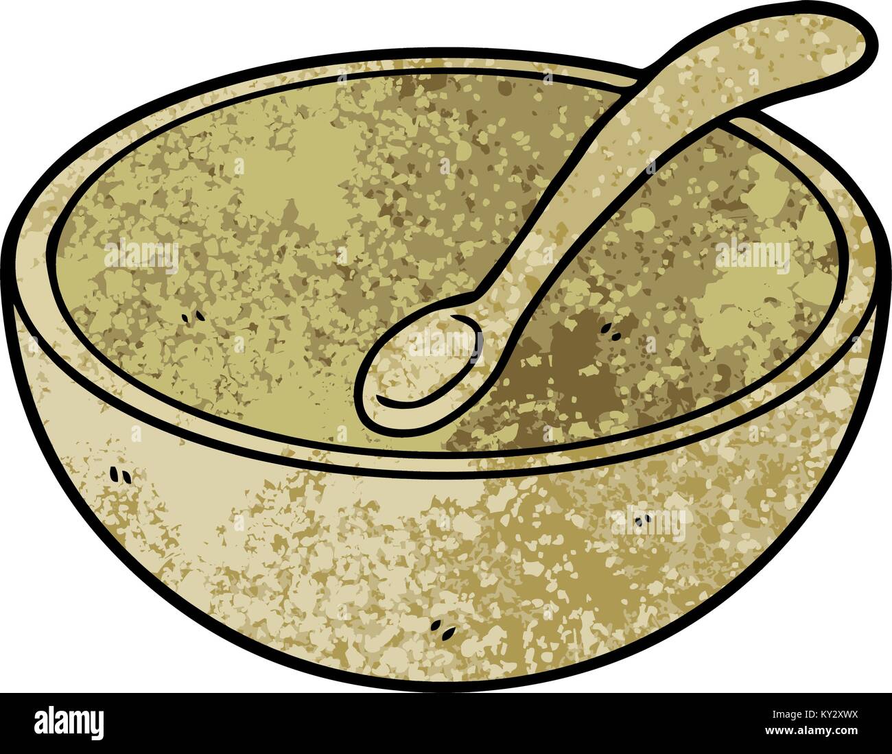cartoon wooden bowl and spoon Stock Vector Image & Art - Alamy