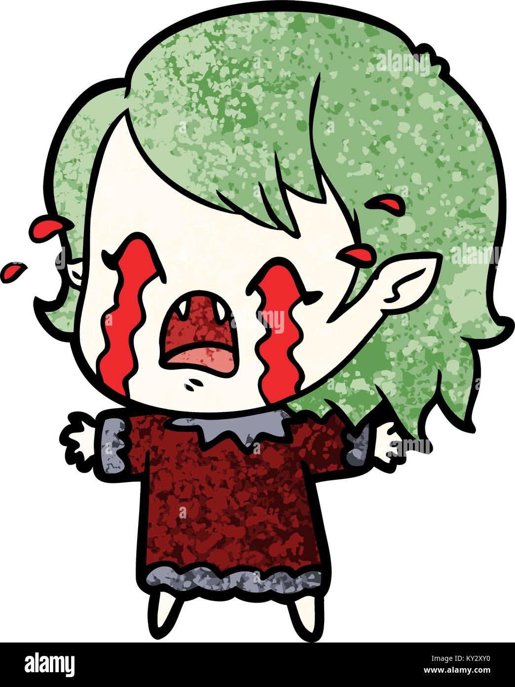 cartoon crying vampire girl Stock Vector Image & Art - Alamy