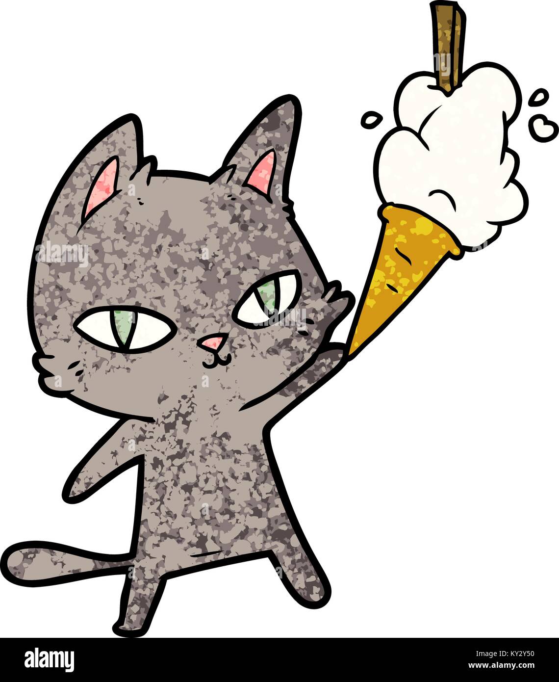 cartoon cat staring Stock Vector Image & Art - Alamy