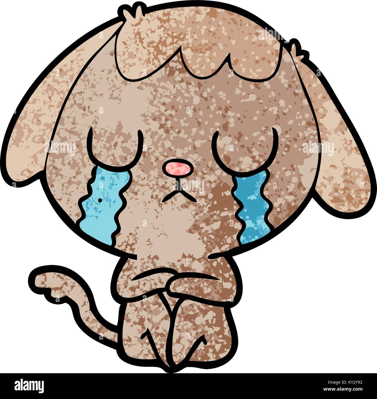 cute cartoon dog crying Stock Vector Image & Art - Alamy