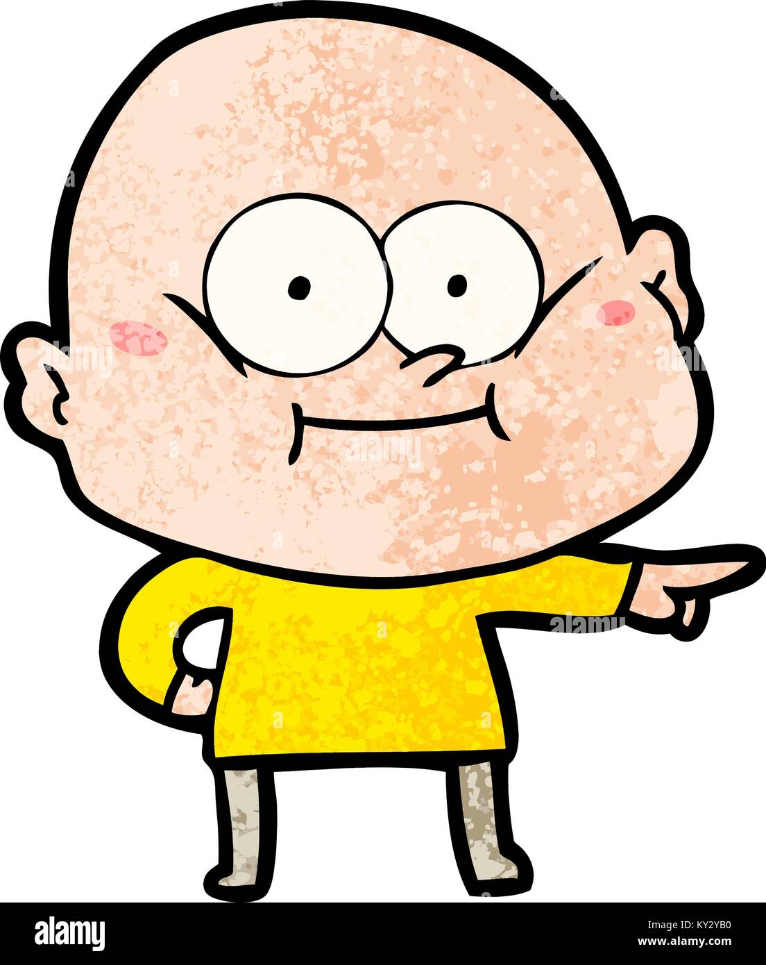 cartoon bald man staring Stock Vector Image & Art - Alamy