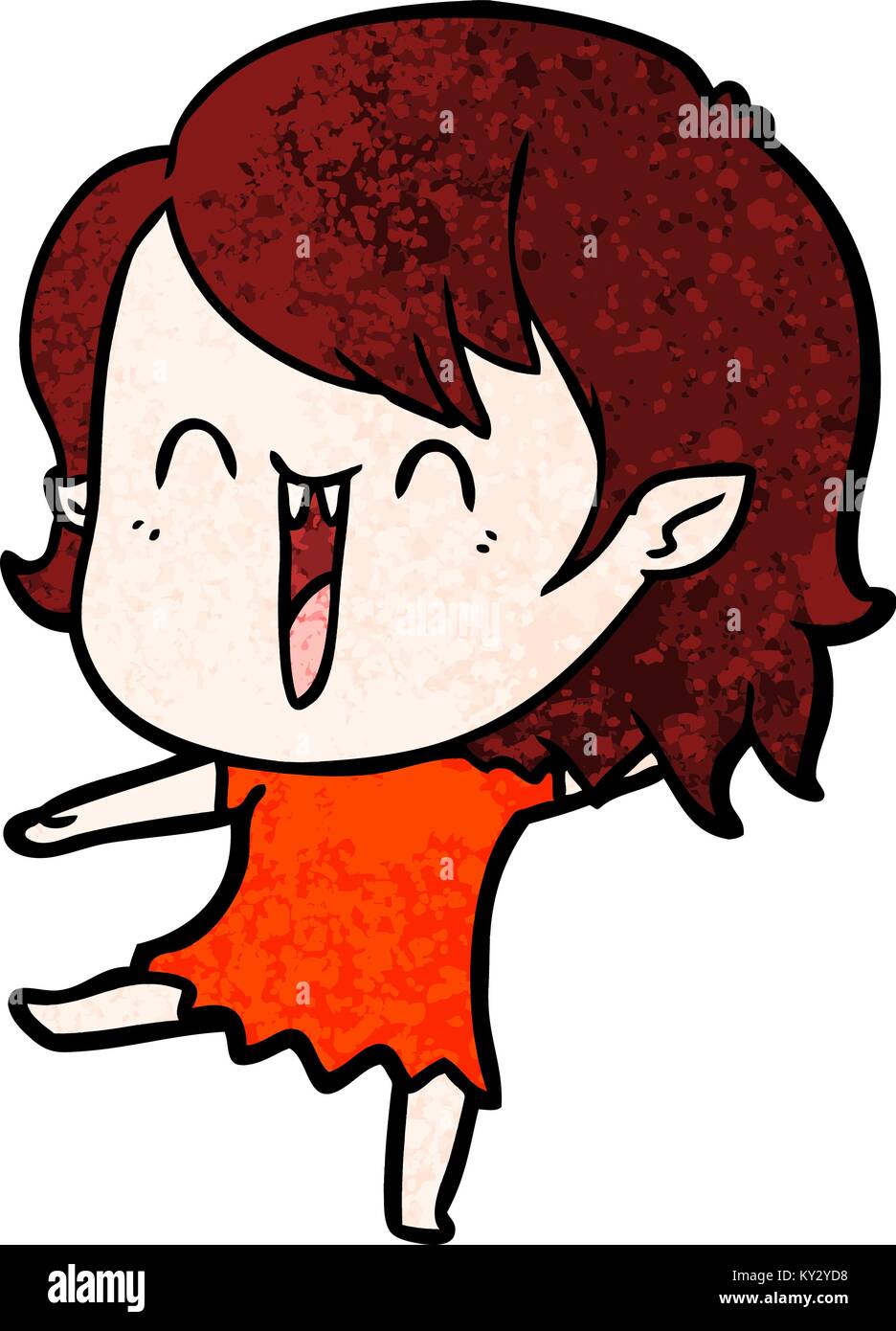 cute cartoon happy vampire girl Stock Vector Image & Art - Alamy