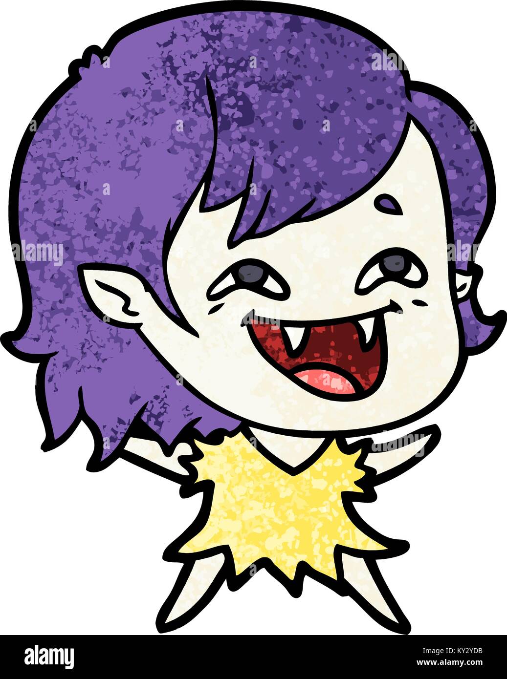cartoon laughing vampire girl Stock Vector Image & Art - Alamy