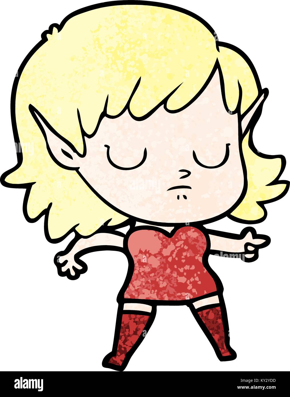 cartoon elf girl Stock Vector Image & Art - Alamy