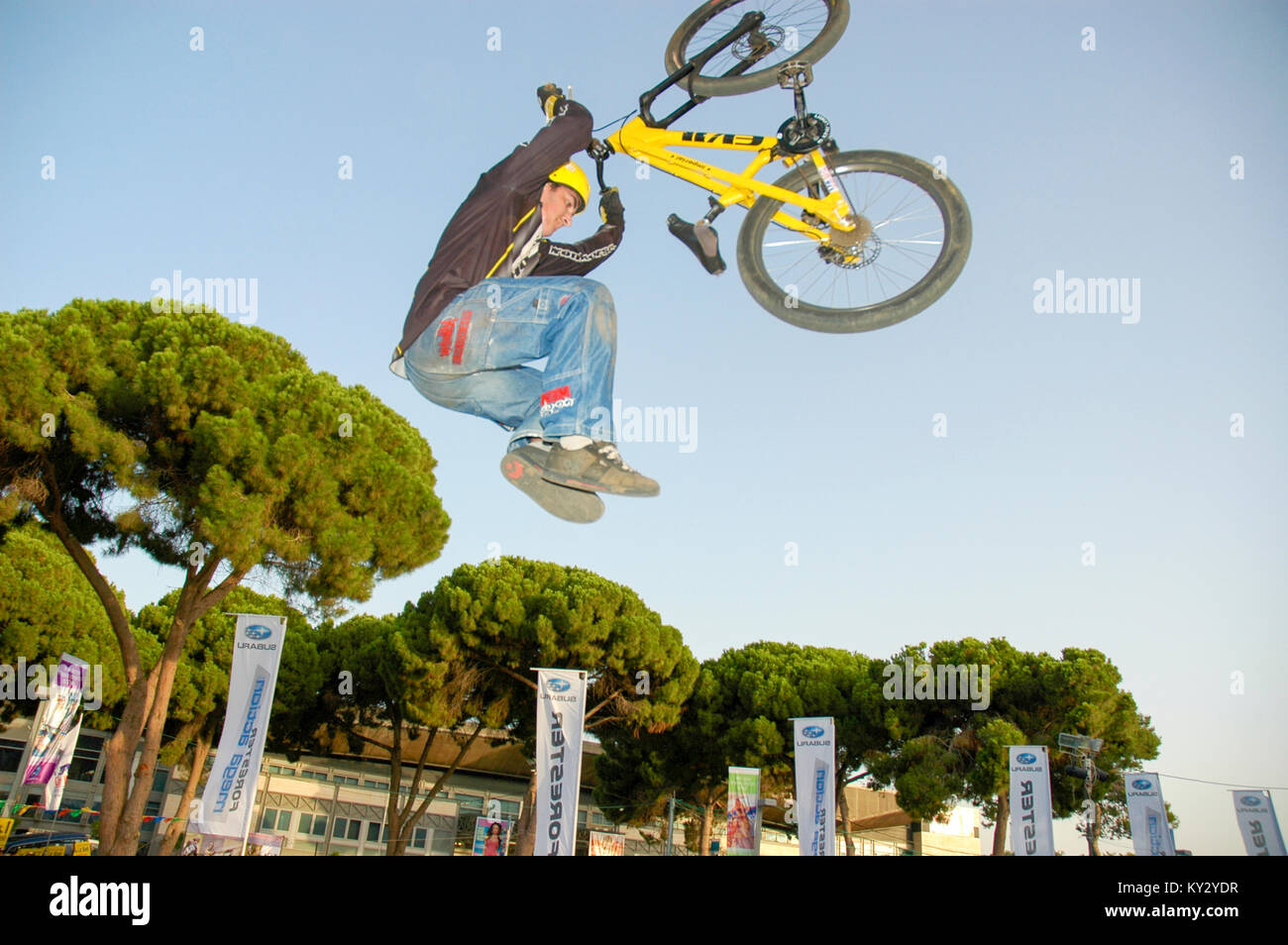 Airborne cyclist hi-res stock photography and images - Alamy