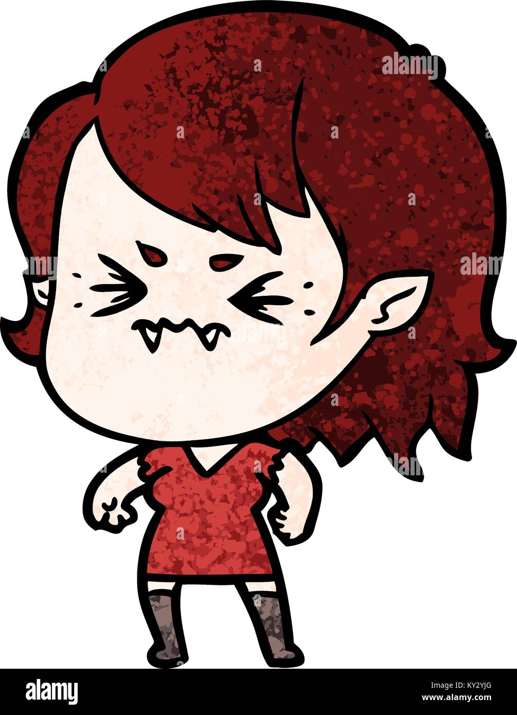 annoyed cartoon vampire girl Stock Vector Image & Art - Alamy