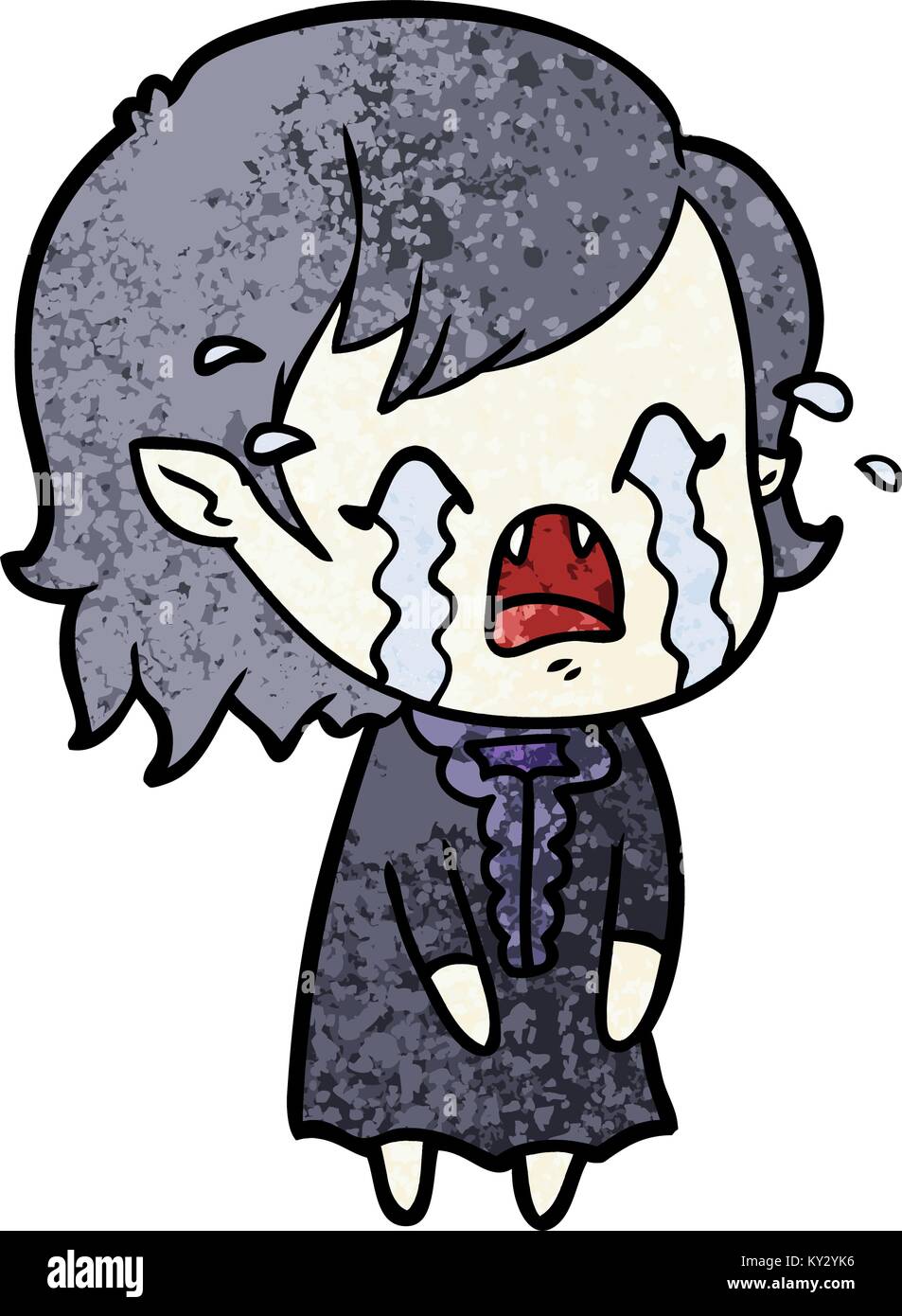 cartoon crying vampire girl Stock Vector Image & Art - Alamy