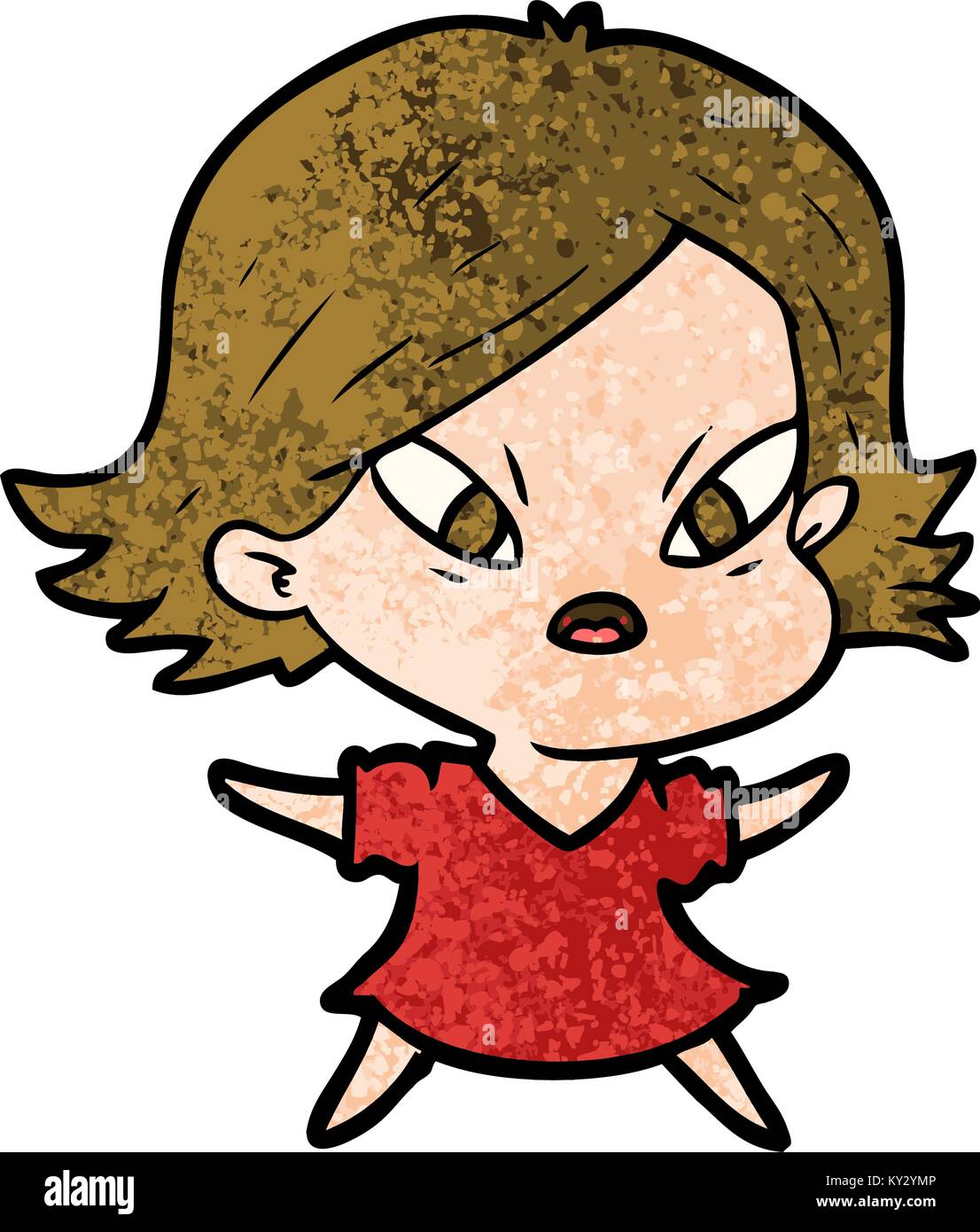 cartoon stressed woman Stock Vector Image & Art - Alamy