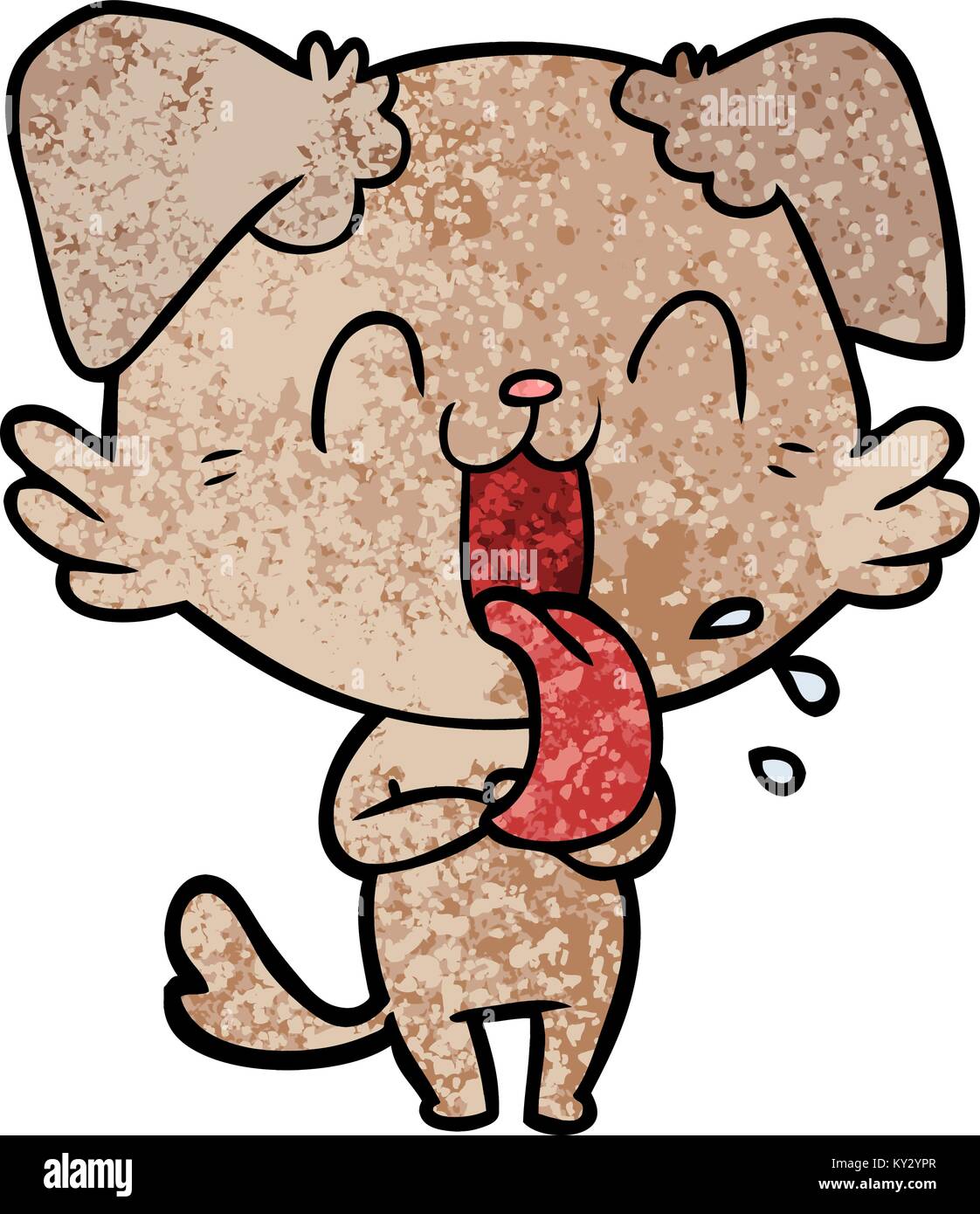 cartoon panting dog Stock Vector Image & Art - Alamy