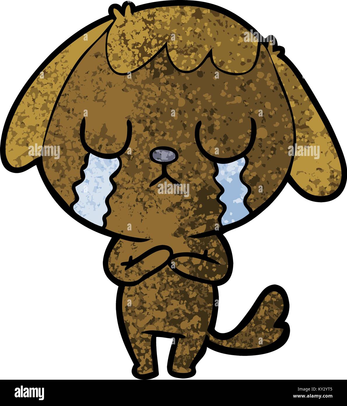 cute cartoon dog crying Stock Vector Image & Art - Alamy