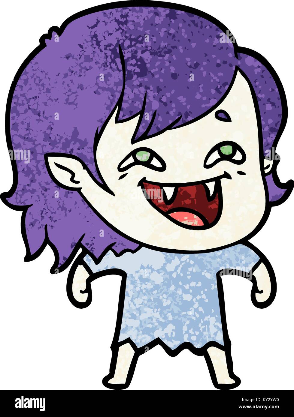 cartoon laughing vampire girl Stock Vector Image & Art - Alamy