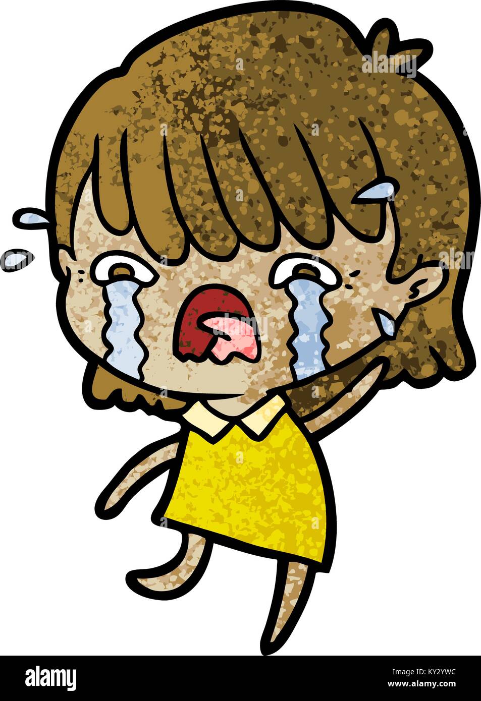 cartoon girl crying Stock Vector Image & Art - Alamy