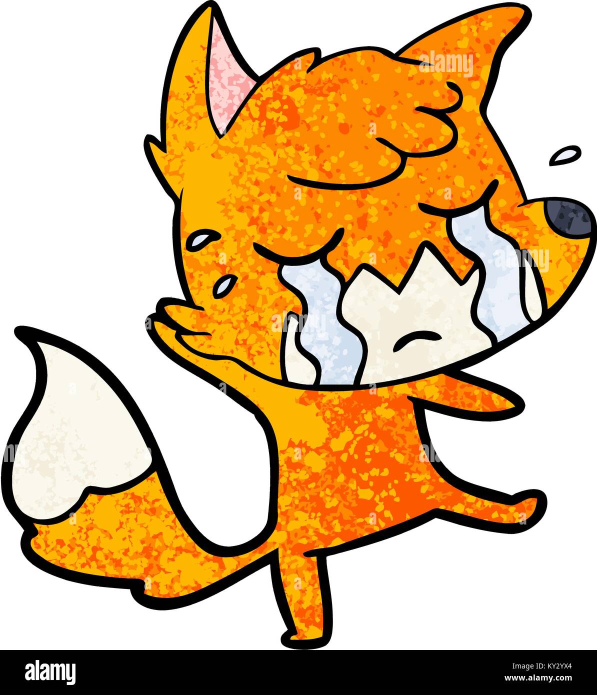 crying fox cartoon Stock Vector Image & Art - Alamy
