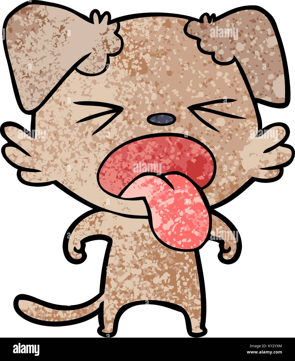 cartoon disgusted dog Stock Vector Image & Art - Alamy