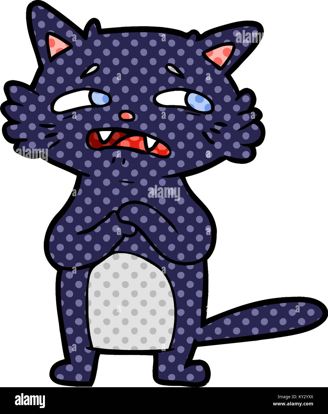 worried cartoon cat Stock Vector Image & Art - Alamy