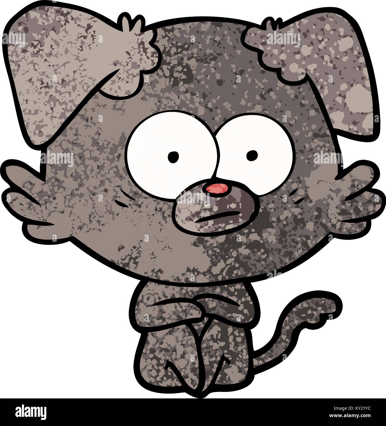 nervous dog cartoon Stock Vector Image & Art - Alamy