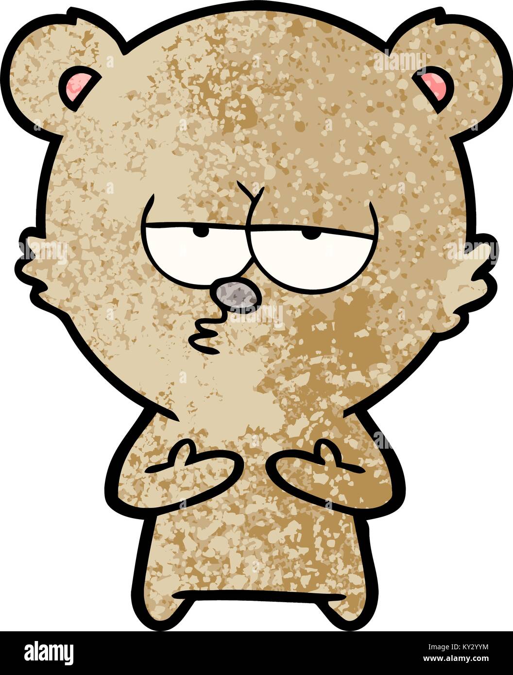bored bear cartoon Stock Vector Image & Art - Alamy