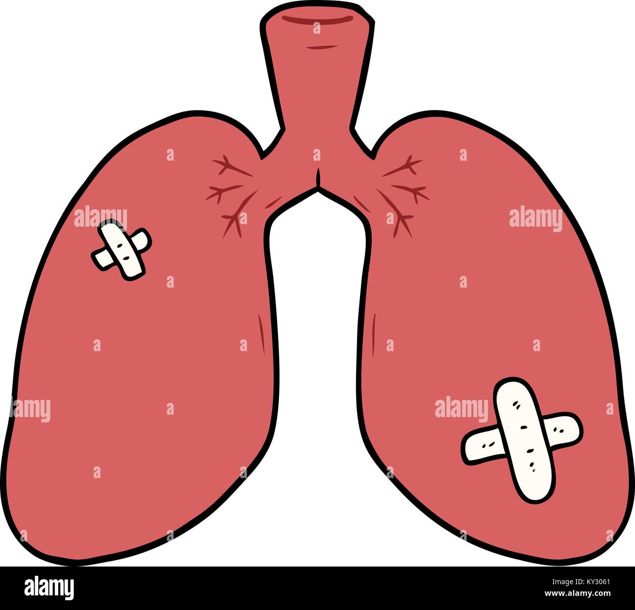 cartoon repaired lungs Stock Vector Image & Art - Alamy