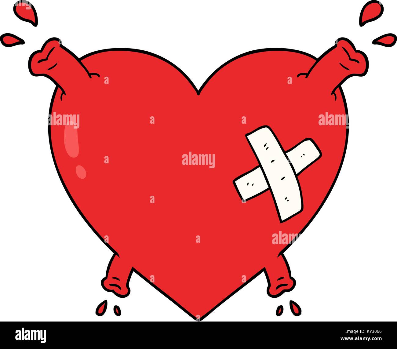 cartoon heart squirting blood Stock Vector Image & Art - Alamy