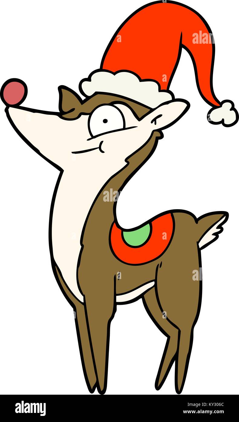 cartoon christmas reindeer Stock Vector Image & Art - Alamy