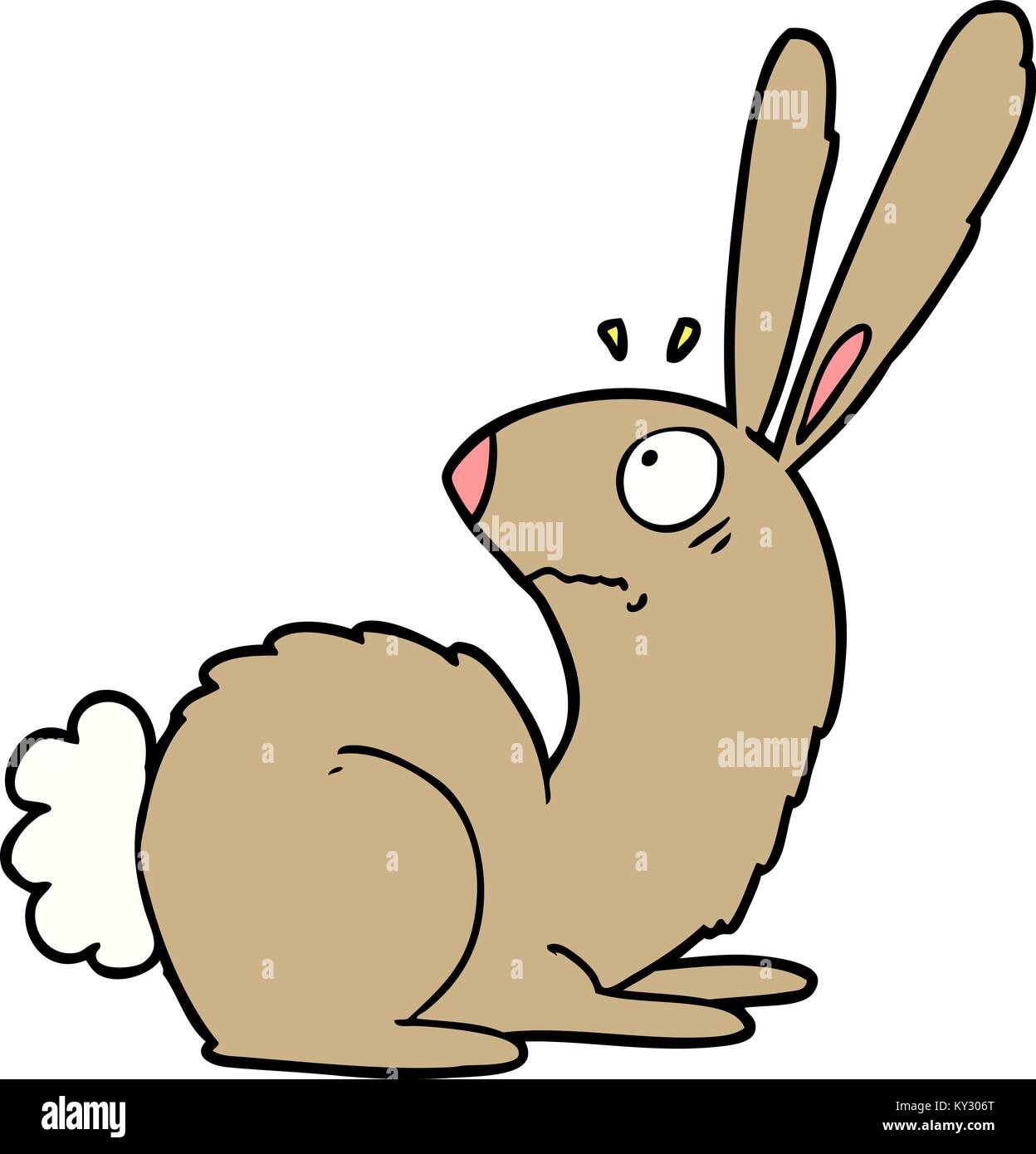 Startled hare Stock Vector Images - Alamy