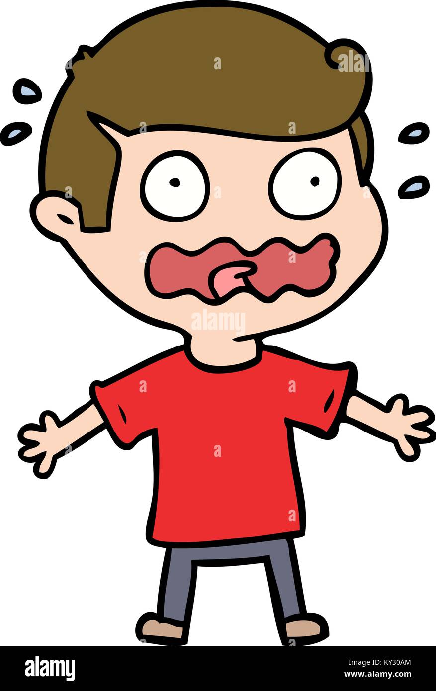 cartoon man totally stressed out Stock Vector Image & Art - Alamy