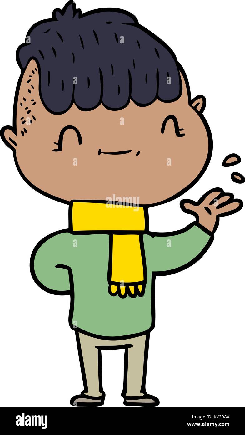 cartoon friendly boy Stock Vector Image & Art - Alamy
