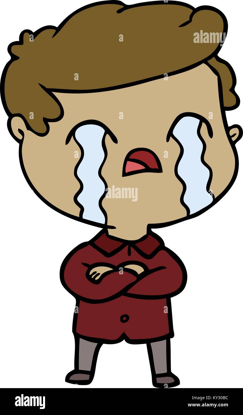 cartoon man crying Stock Vector Image & Art - Alamy